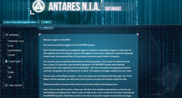 Detective website - One Board Family